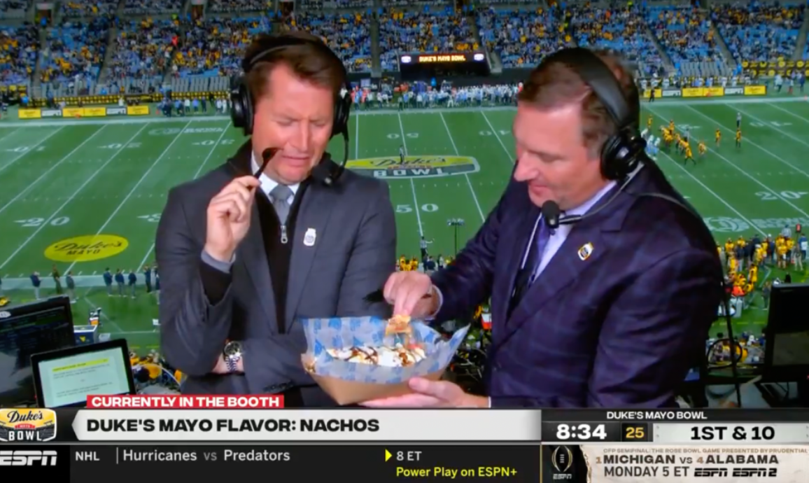 Dan Mullen and Matt Barrie kept eating mayonnaise during the Duke's Ma ...